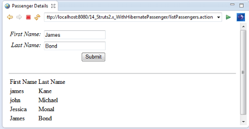 javaskool.com - Struts 2.x : [A Framework from ASF] :: Struts 2.x with Hibernate
